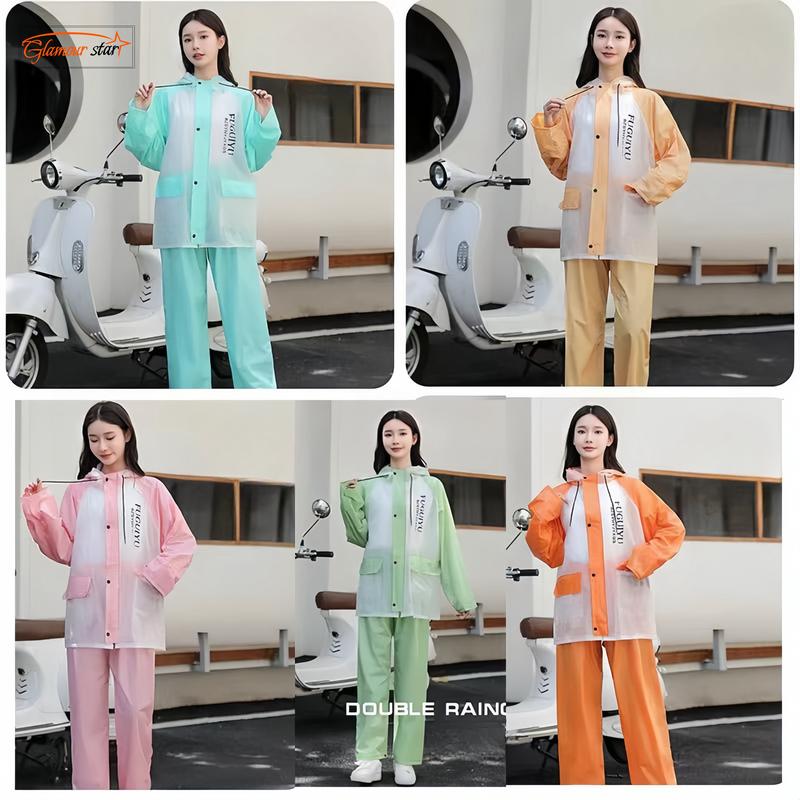 Raincoat Set New Fashion Split Raincoat Full Body Rainstorm Outdoor ...