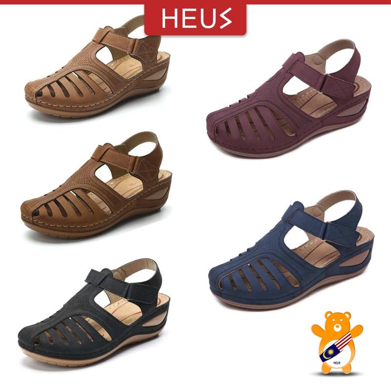 HEUS Searl 6 cm Flat Wedge Sandals (Ready Stock) - TikTok Shop Malaysia