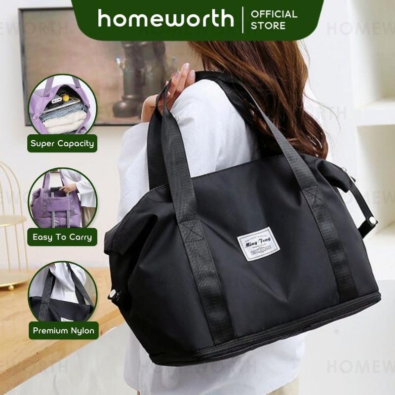 HOMEWORTH Beg Foldable Big Capacity Travel Bag Waterproof Nylon ...