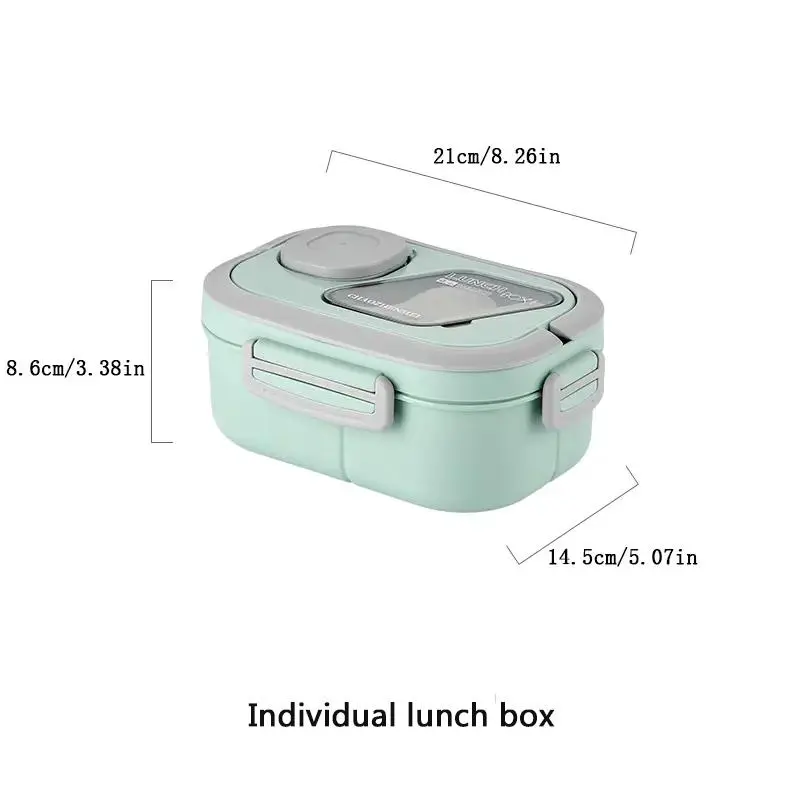 Spring Multi Grid Lunch Box with Cutlery Set, Portable Tableware Lunch ...