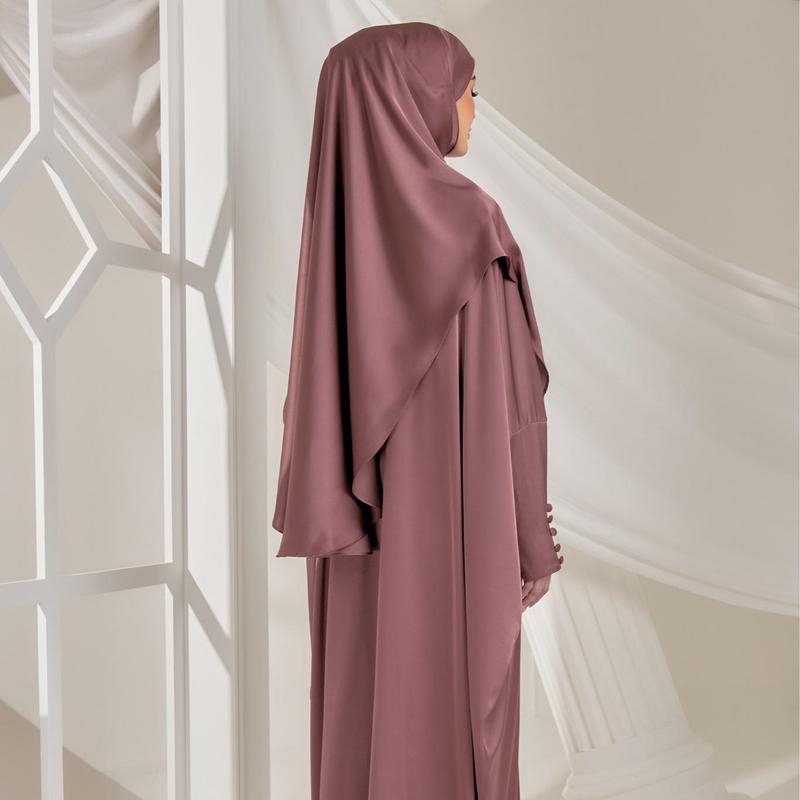 Maryam abaya one set with khimar (*MD*) (Satin silk) batwing - TikTok ...