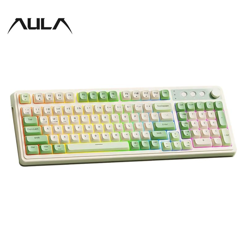 AULA S99 Membrane Keyboard, USB Charging 99 Keyboard with RGB Backlight ...