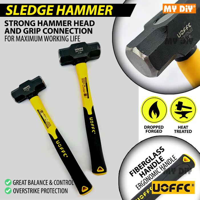 UOFFC 2LB 3LB Sledge Hammer Demolition Hammer Drop Forged Steel ...