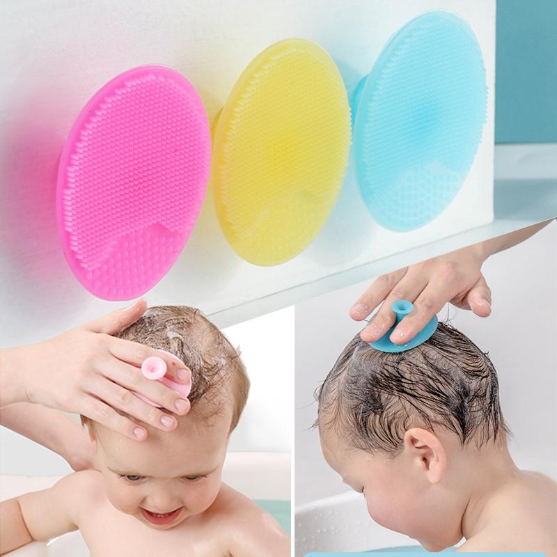 1PC Silicone Shampoo Brush for Baby Infant Bathing Brush Sof - TikTok Shop Singapore