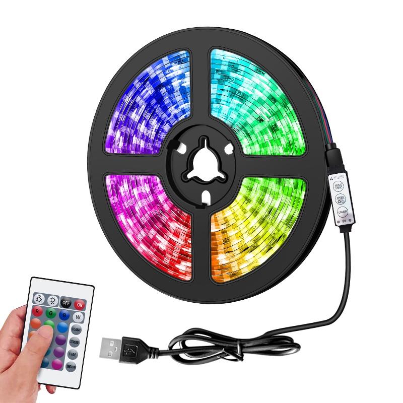 LED Strip Lights 2M 3M 5M 10M 15M 5050 USB Infrared Control RGB ...