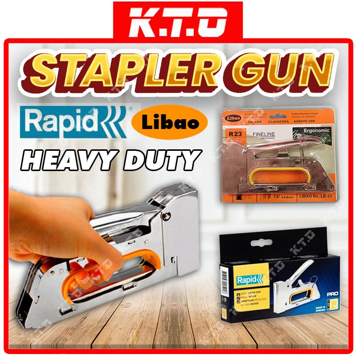 Rapid / Libao Heavy Duty Tacker Stapler Gun Stapling Bullet Nail ...