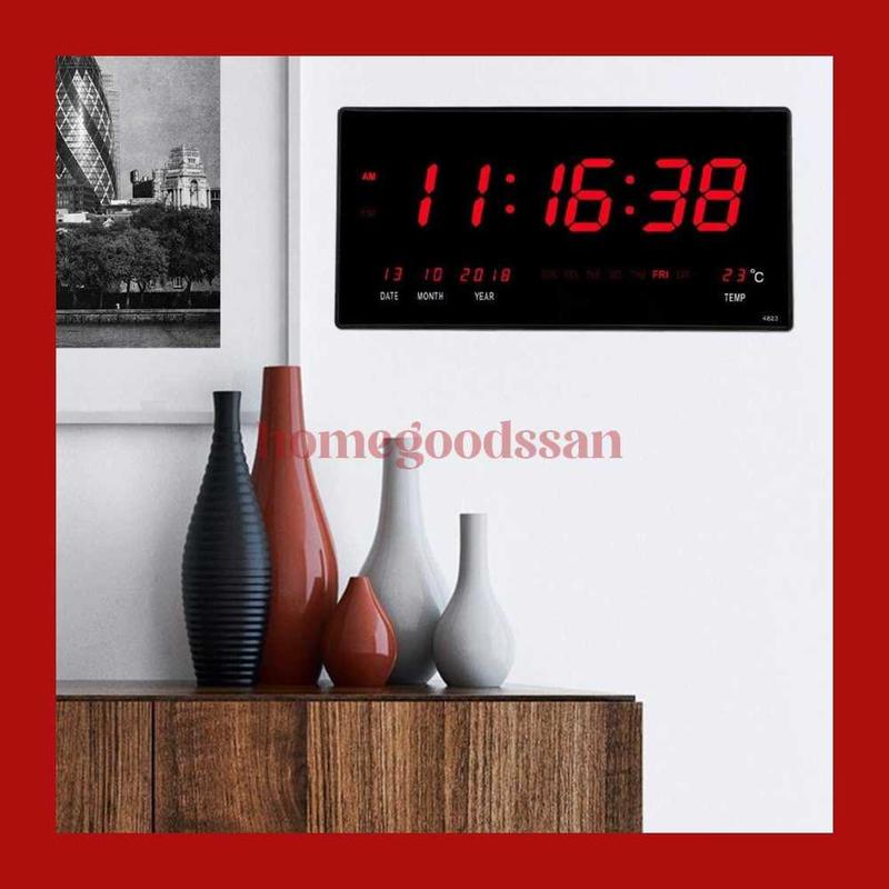 homegoodssan 18inch Large Digital Display JH4600 LED WALL CLOCK ...