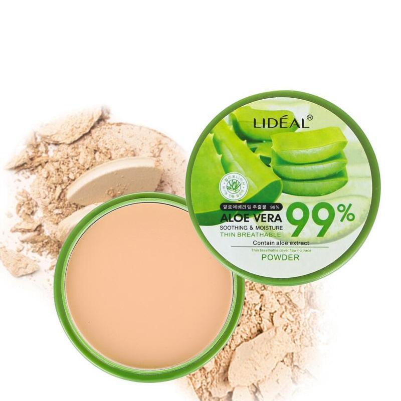 Pelembap kalis air Aloe Vera 99%, bedak muka, melicinkan, bedak ...