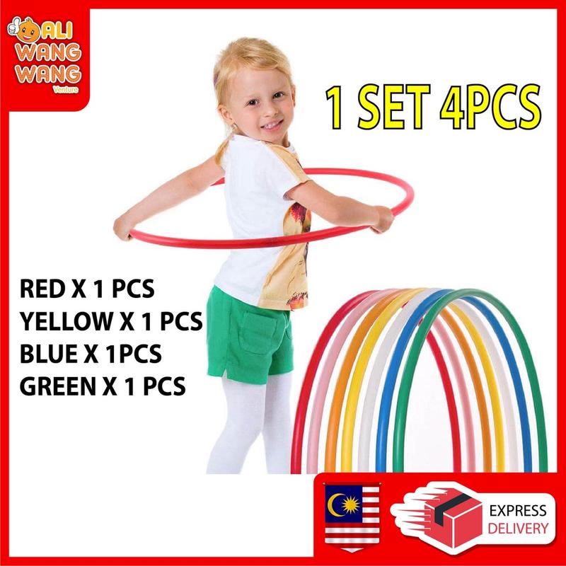 1 SET 4 COLOURS Plastic Hula Hoop / Hula Hoop Plastic ( 24 inch ...