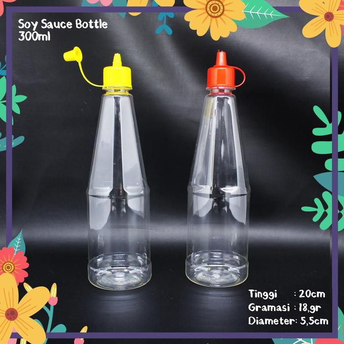 Jual BOTOL KECAP 300ML 300 ML PET FOODGRADE KEMASAN BUMBU DAPUR SAOS ...