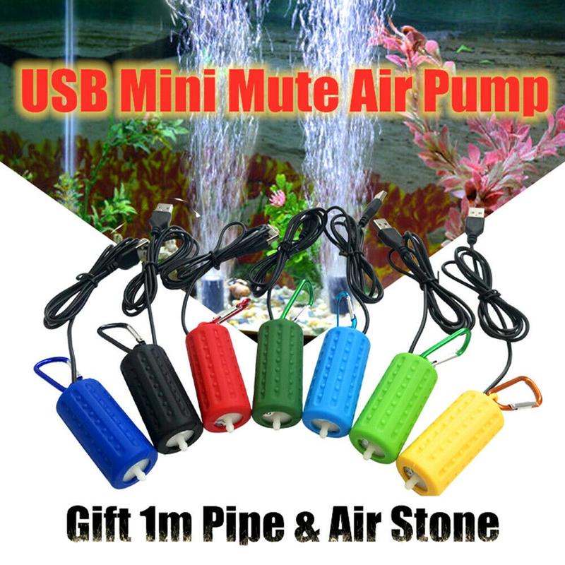 Mini USB Aquarium Fish Tank Oxygen Air Pump - Ready Stock - TikTok Shop ...