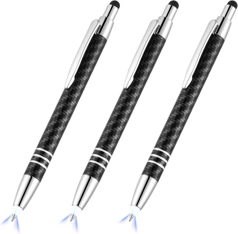 Lighted Tip Pen with Stylus 3-in-1 LED Penlight Light Up Pen Light ...