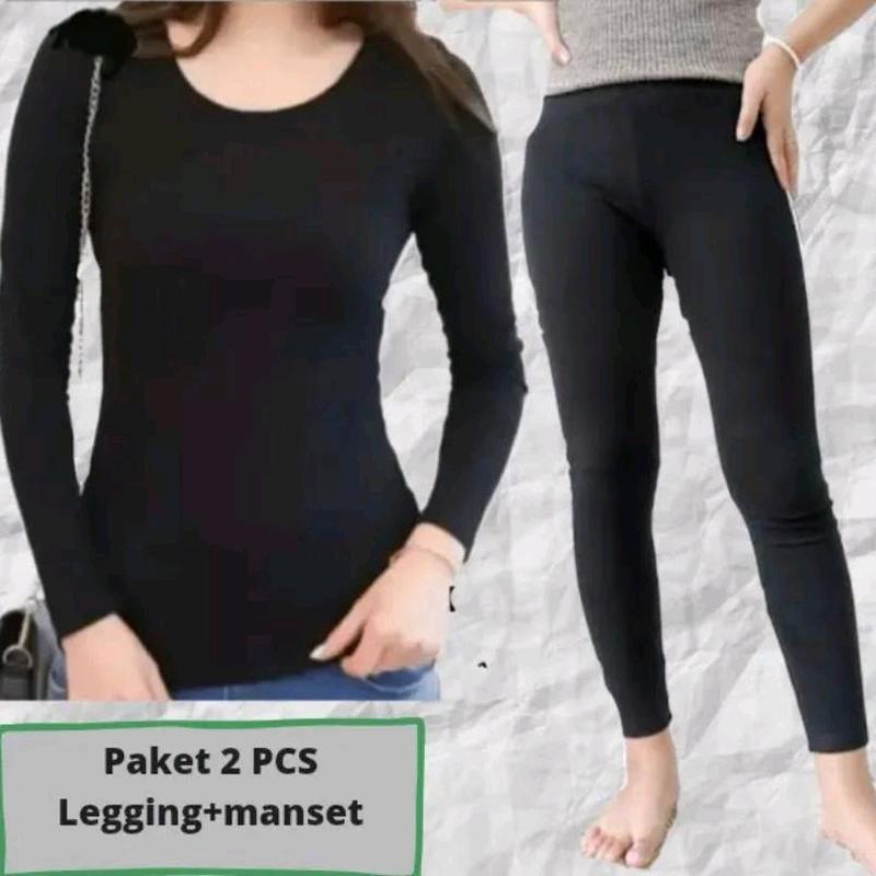 PAKET HEMAT MANGSET OBLONG DAN LEGING Lengan panjang - Shop | Tokopedia