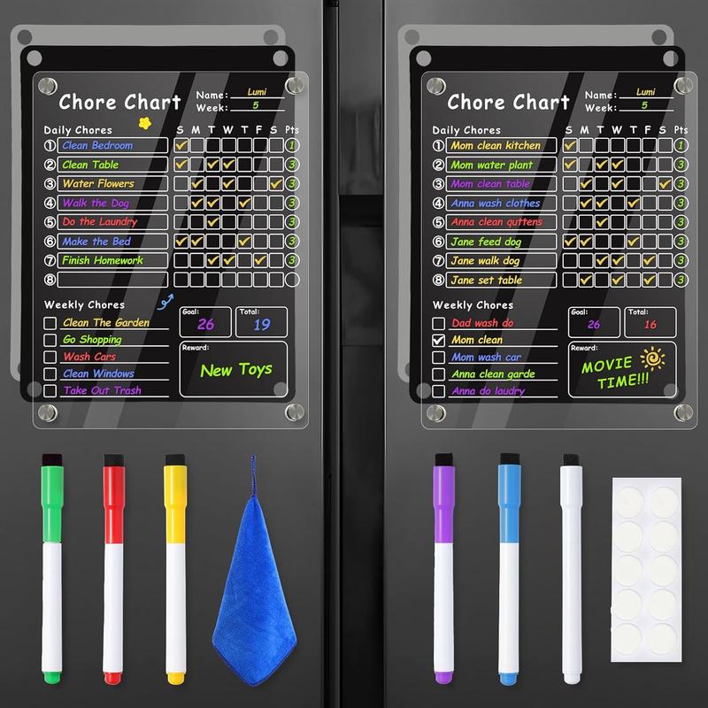 2 count Chore Chart for , Chore Board, Dry Erase Chore Chart, - TikTok Shop