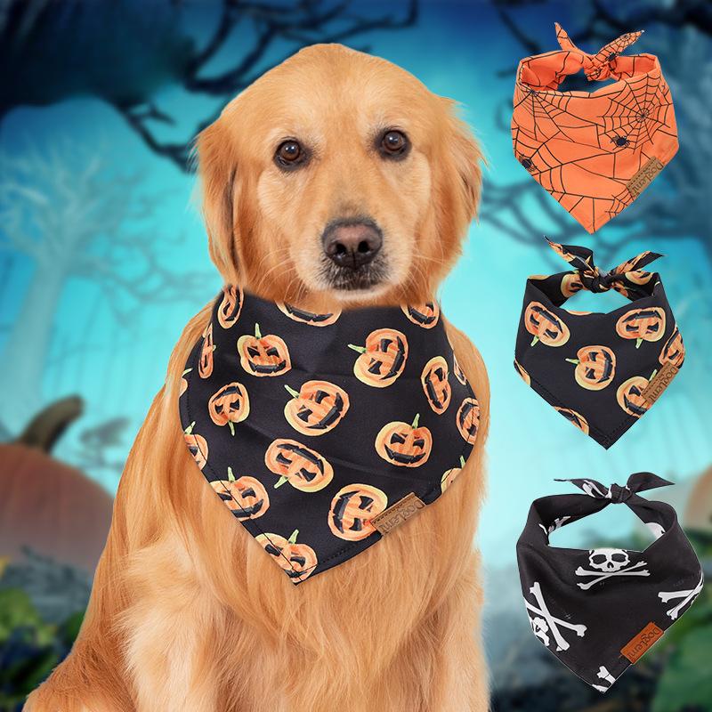 Pet Halloween Scarf Dog Holiday Costume Triangular Scarf Cat - TikTok ...