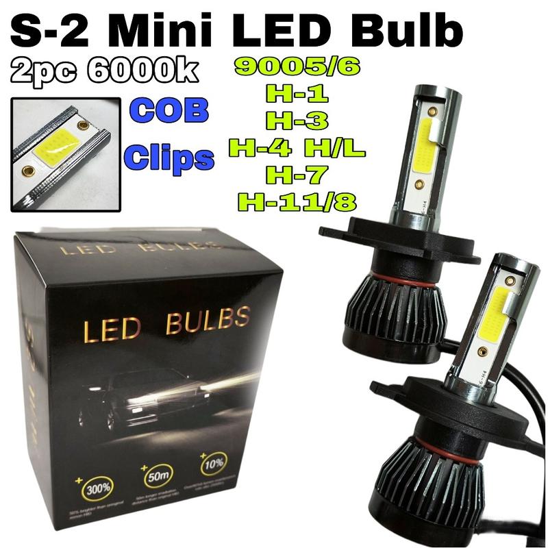 C6 Headlight COD LED H1 H3 H4 H7 H11 9005 9006 Fog Light Bulb Fog Lamp H7 2pcs ex5 kriss110 myvi ...