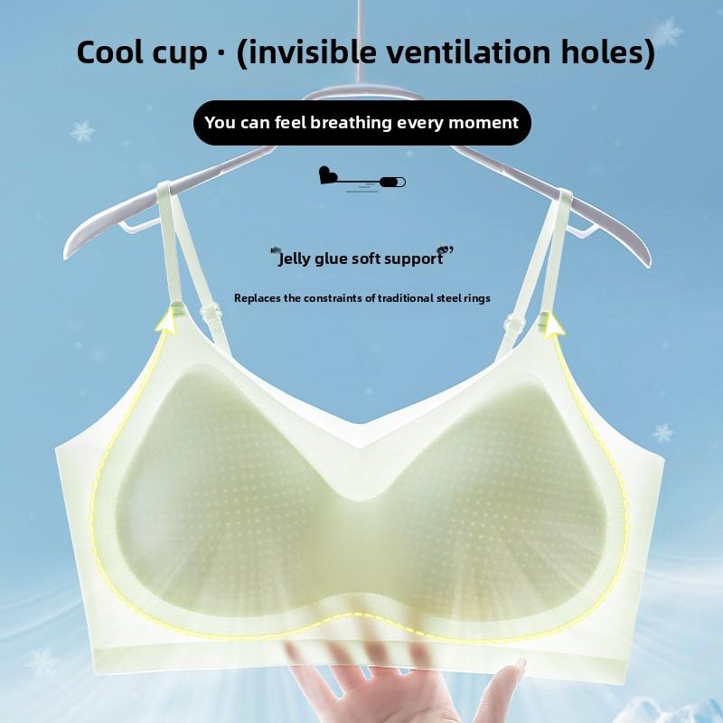 Ultra-Thin Mesh Back Strappy Bralette Push-Up Seamless Sleep Bra for ...
