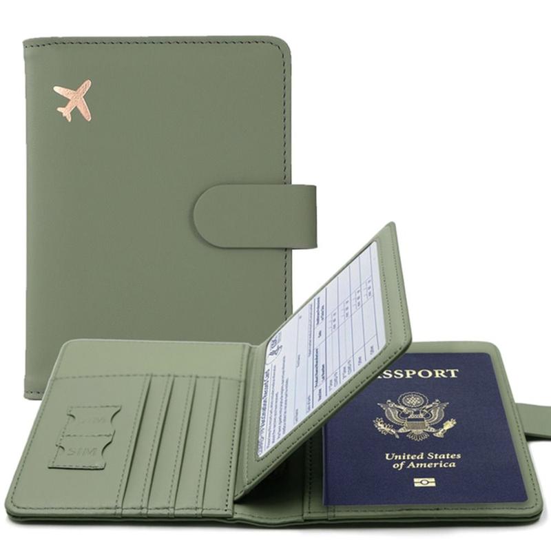 HEFEI Portable Women Airplane Check-in PU Leather Ticket Holder ...