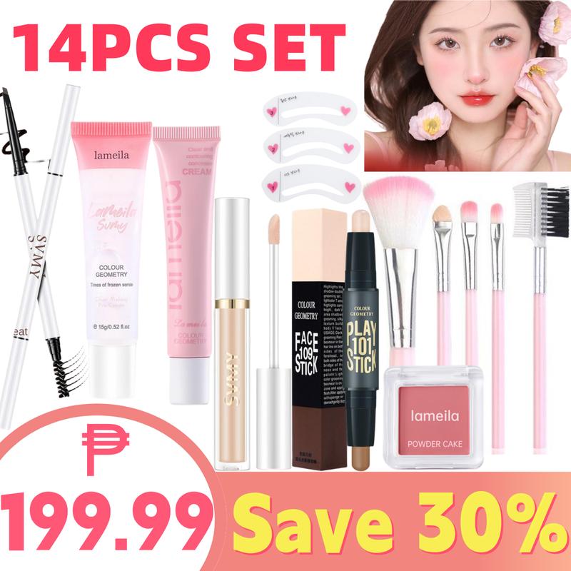 14PCS FACE MAKEUP SET LAMEILA Transparent Pre Makeup Milk + BB - TikTok ...
