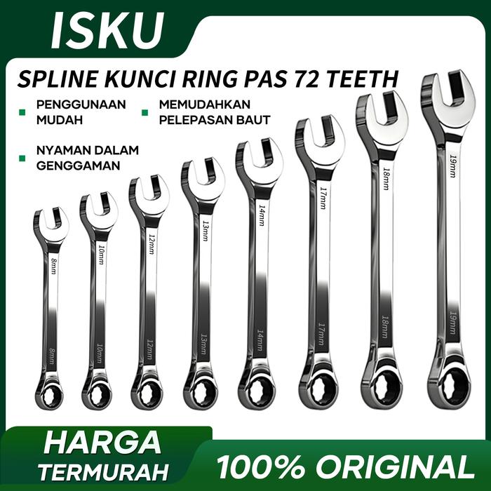 Promo ISKU Kunci Ring Pas Gerigi Anti Karat Ukuran 8 10 12 14mm - 10mm ...