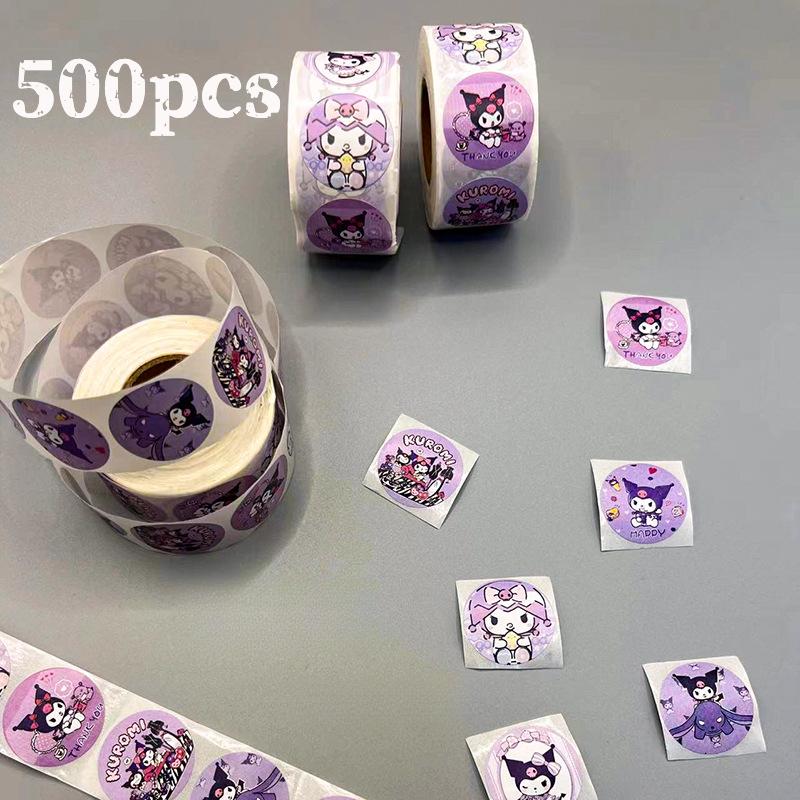 500 Stickers/Roll Cartoon Clow M Stickers Self-Adhesive Self-Adhesive ...