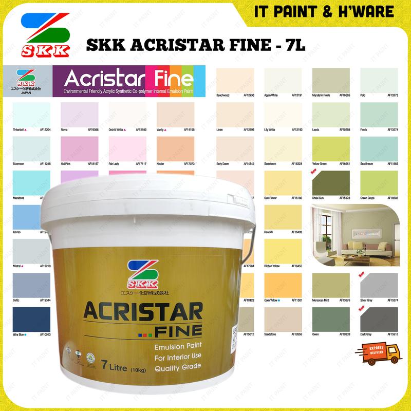 [7 Liter] SKK Acristar Fine Emulsion Paint for Interior Siling - TikTok ...