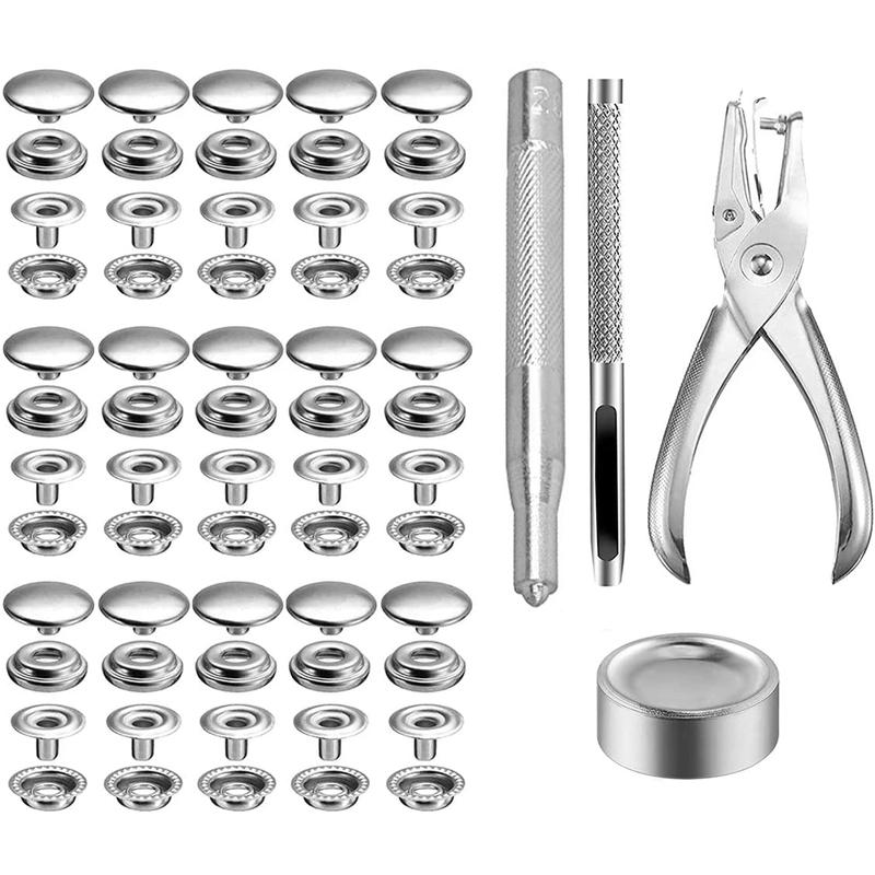 200Pcs Stainless Steel Snap Fastener Kit Durable Snaps Buttons - TikTok Shop Philippines