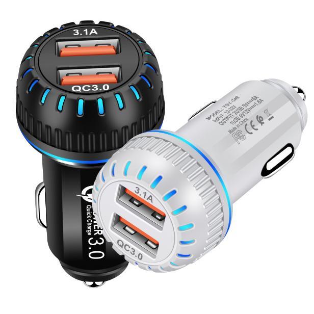 2025 High Quality Tire Shape Dual USB Port Car Charger QC3.0 - TikTok ...
