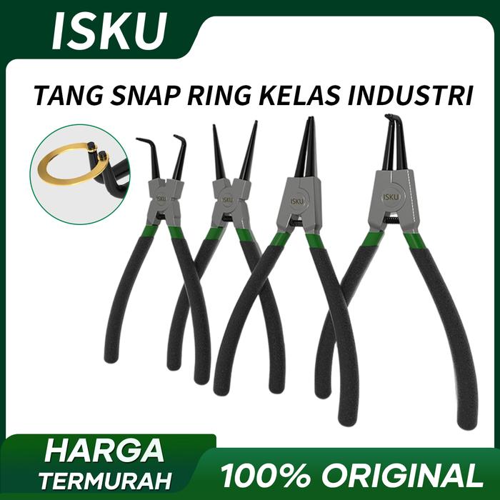 Promo ISKU Tang Snap Ring Circlip Pliers ES IS EB IB CR-V Steel 45# 7 ...
