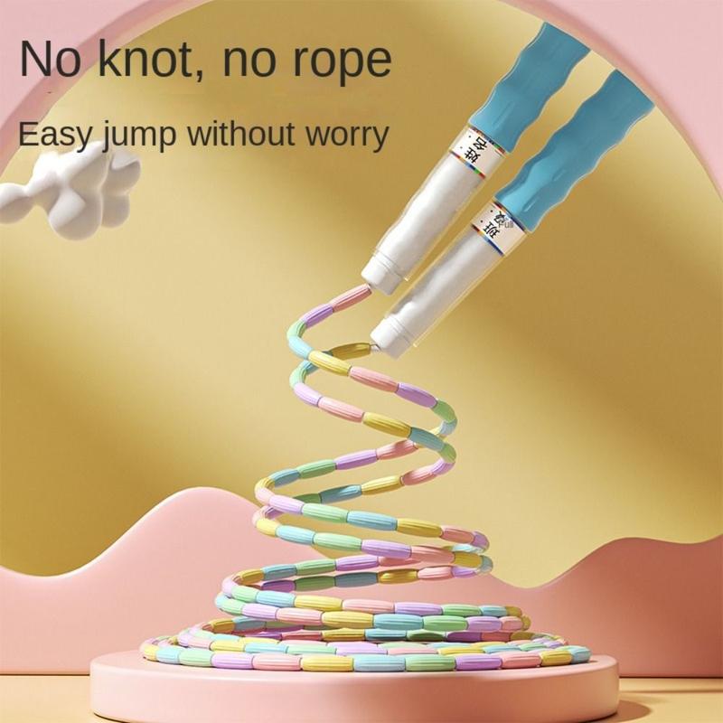 Gym Equipment Bamboo Joint Soft Bead Skipping Rope Anti-Skid - TikTok ...