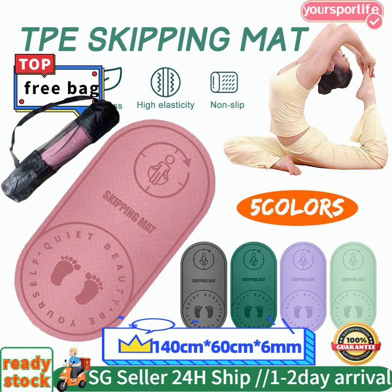 TPE Non Slip skipping mats Mute Jump Rope Mat 6MM High Density - TikTok ...