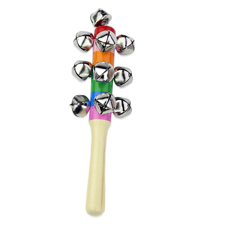 dreanisac- Multicolor Wooden Jingle Bells Stick Shaker Rattl - TikTok ...