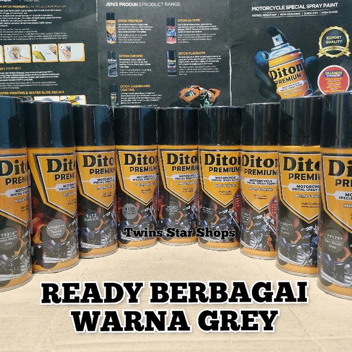 Jual Diton Premium Pilox Pilok Cat Semprot Ready Berbagai Warna Grey ...