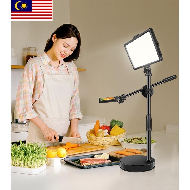 LED Protable Streaming Ring Light Dimmable Adjustable Stand With ...