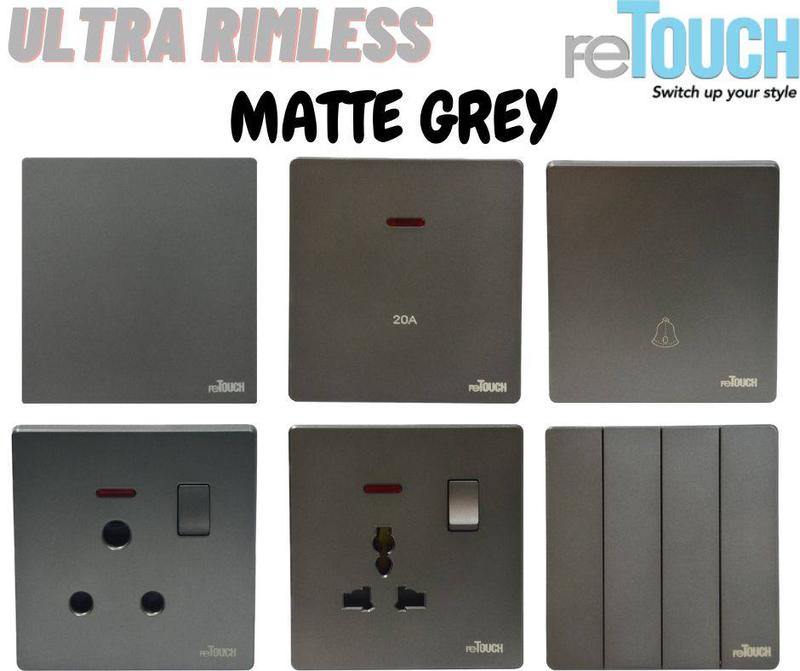 (MATTE GREY) Retouch Ultra Rimless Socket and Switch 13A 15A - TikTok ...