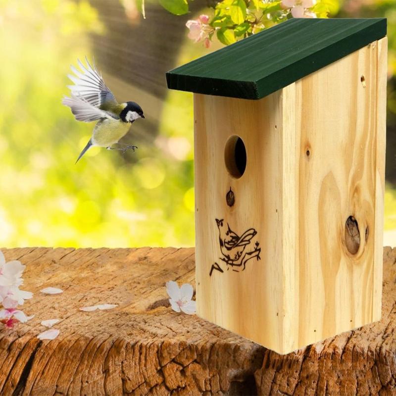 Pigeon House Hanging Bird House DIY Wooden Finch Nest Artificial ...