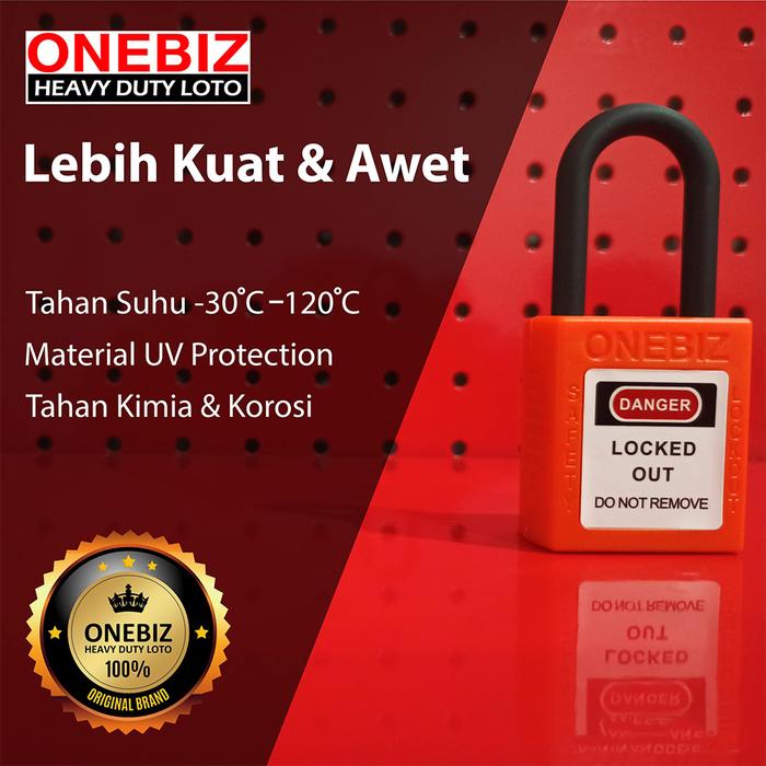Promo ONEBIZ Gembok LOTO Safety Padlock Electric Bahan Nylon Pendek ...