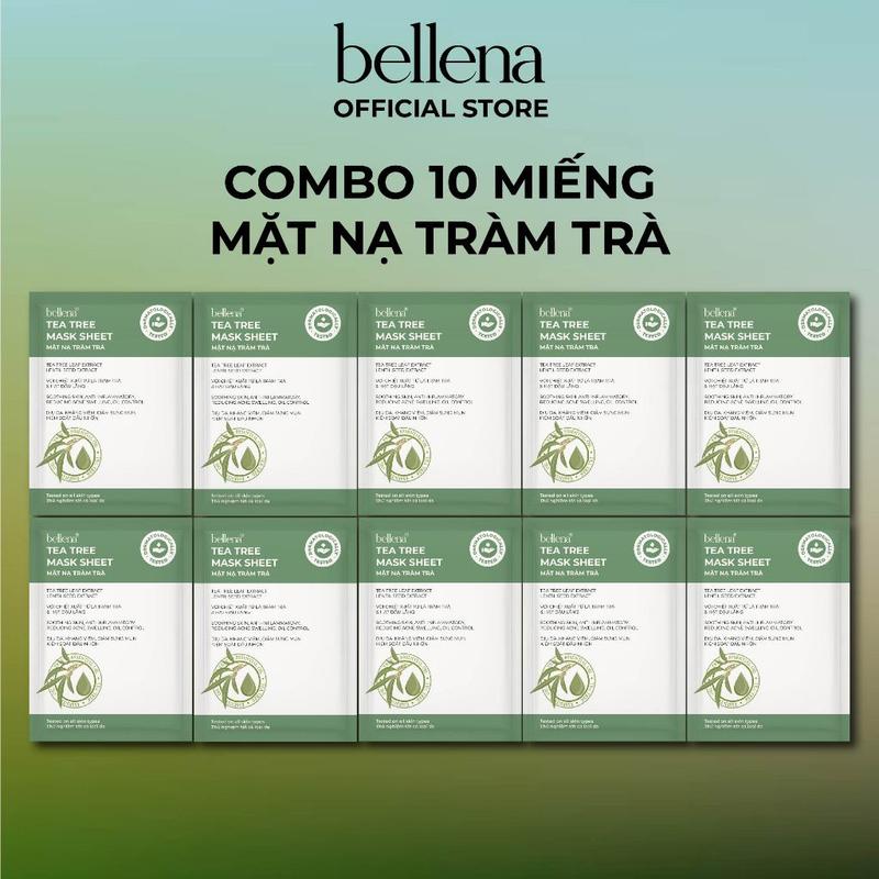 Combo of 10 Tea Tree Masks for Oily and Acne-Prone Skin, Bellena ...