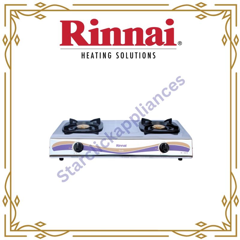 RINNAI Kompor Gas RI-522E / RI 522 E / RI522E [2 Tungku] [Garansi Resmi ...