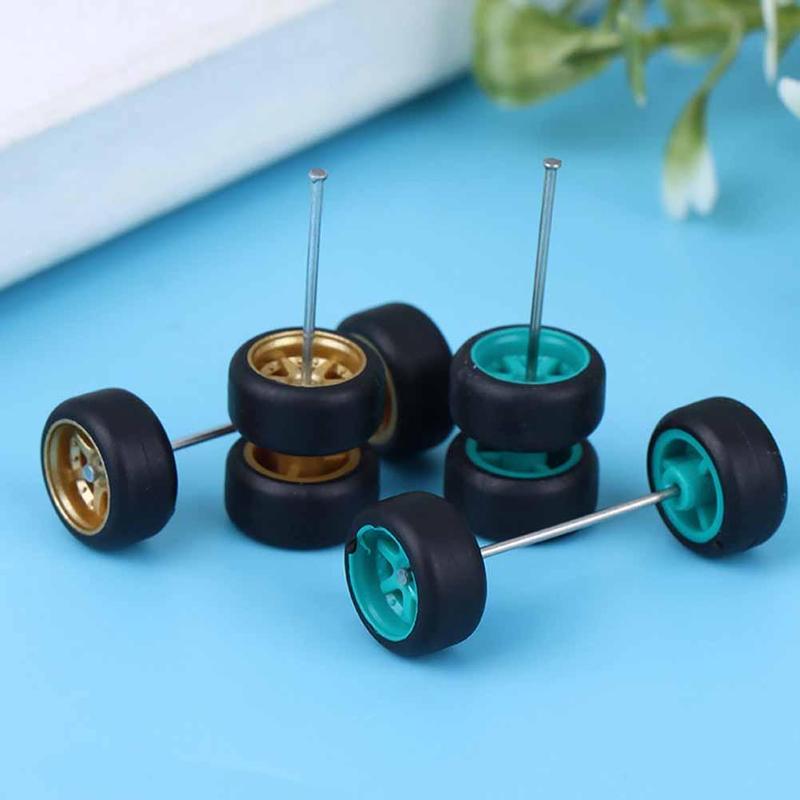 Roda Skala 1: 64, Untuk Model Kereta Aloi, dengan Tayar Getah, Bahagian ...