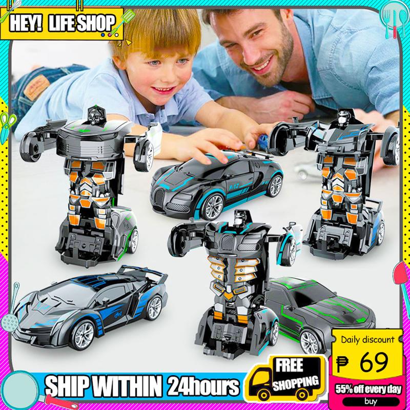 Children's 2 In One Car Deformation Toys Car Collision Transformation ...