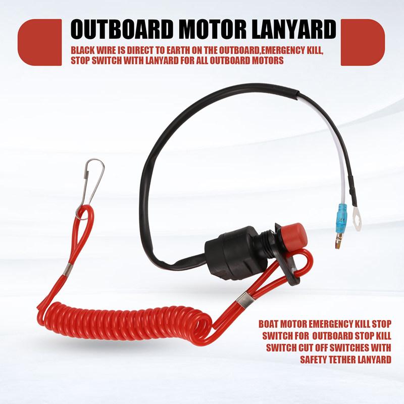 Boat Motor Emergency Kill Stop Switch for Yamaha /Tohatsu Outboard Stop ...