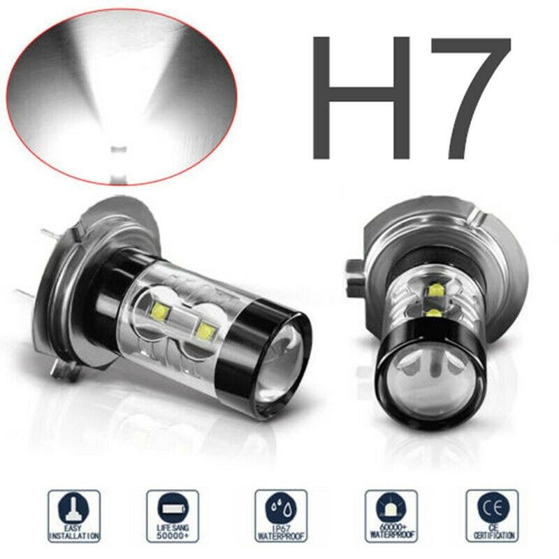 Lampu LED Kuasa Tinggi, H7, 160W, Mentol DRL Lampu Kabus, Cahaya ...