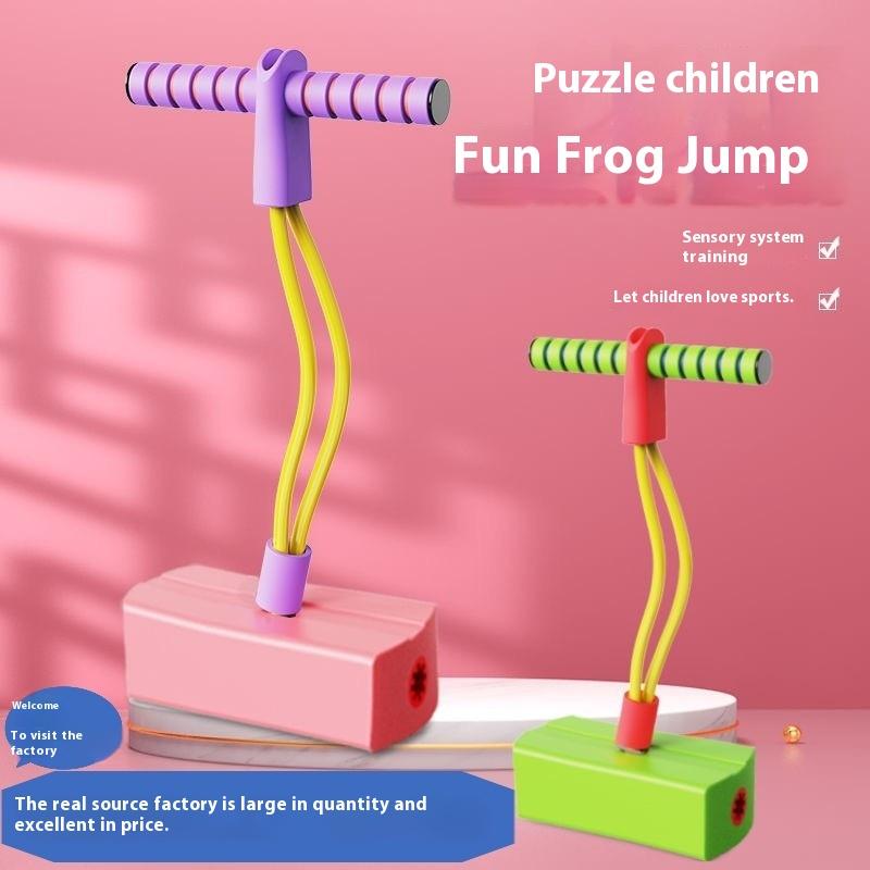 A children's frog-jumping toy, baby jumping ball, sports, sensory ...