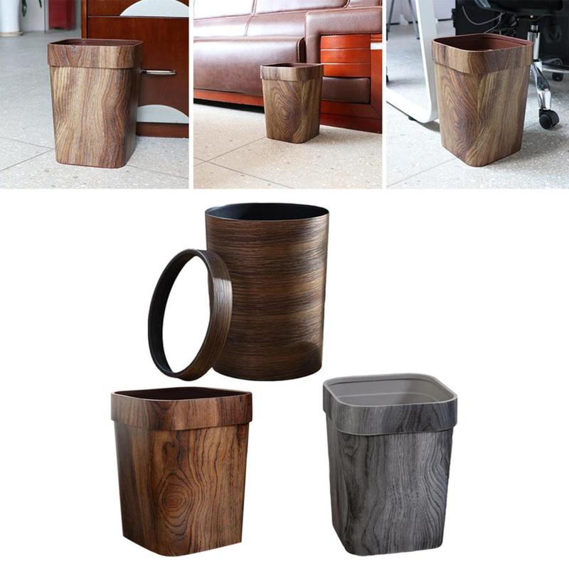 Retro Waste Bins Creative Square Wastebasket for Bedroom Powder ...