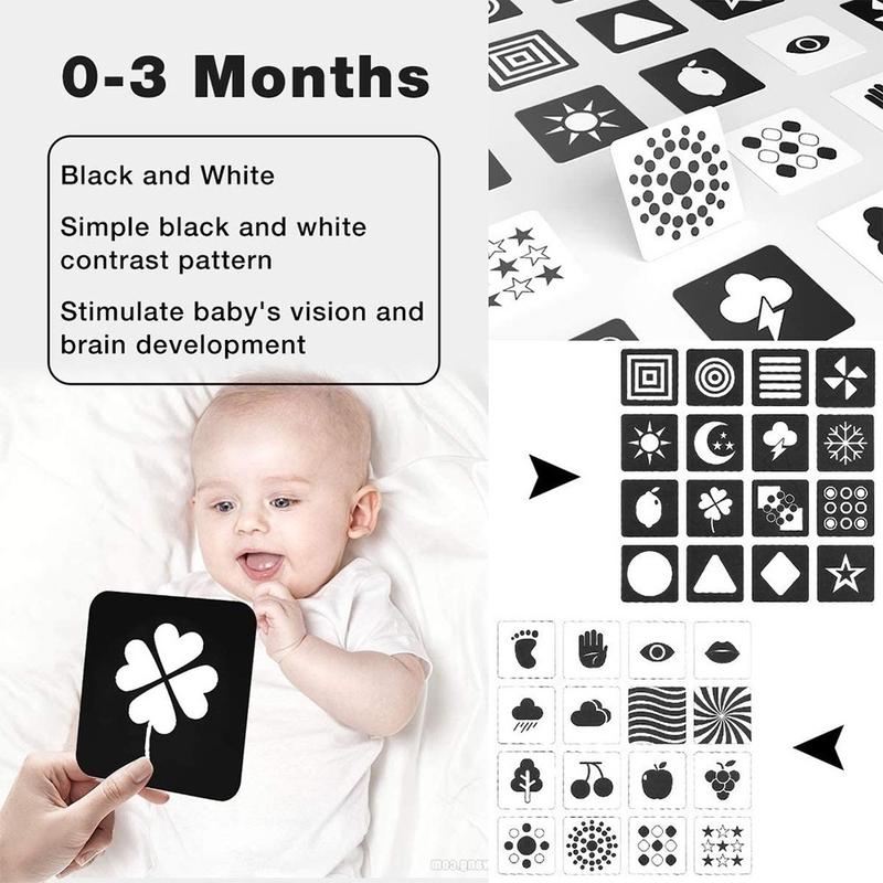 Montessori Early Education Baby Visual Stimulation Cards Black - TikTok ...