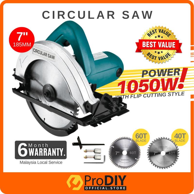 5806B Circular Saw Wood Plastic Cutter 1050W 185mm Blade Cutting ...