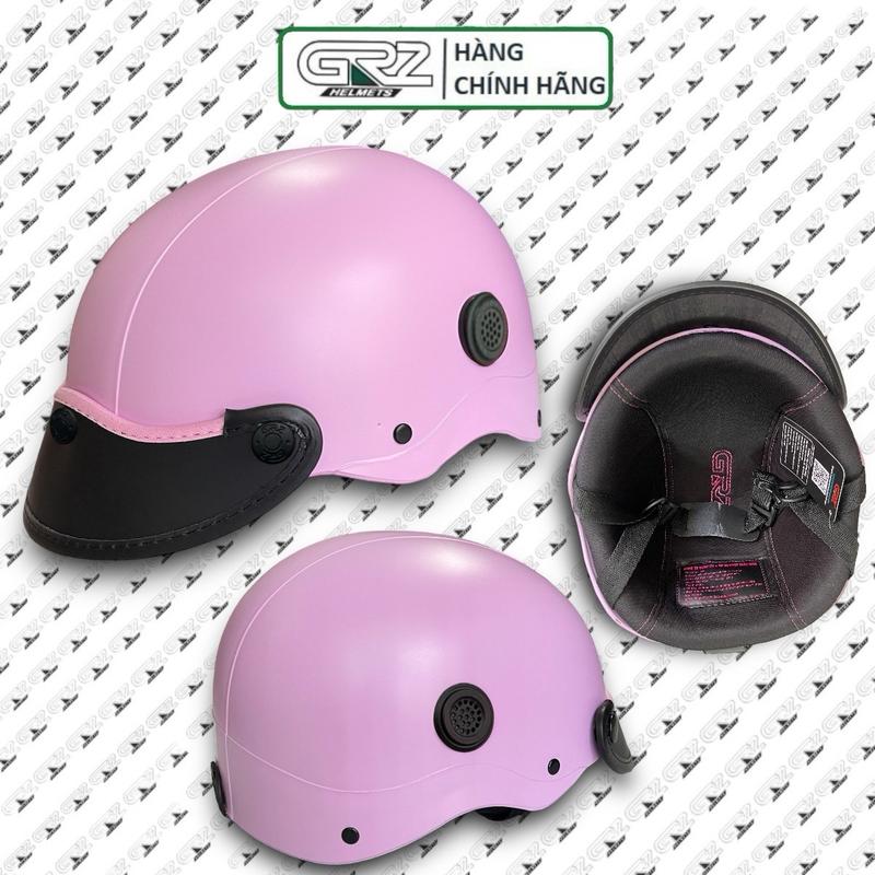 Nón bảo hiểm nửa đầu chính hãng GRZ Helmet ( MÀU HỒNG PHẤN ) - TikTok ...