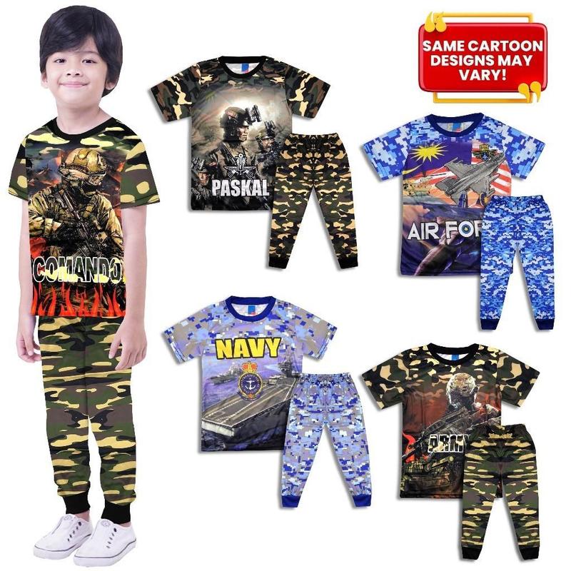 (8-12Y) Baju ASKAR BUDAK Lelaki Full Print PERAJURIT SERIES Microfiber ...