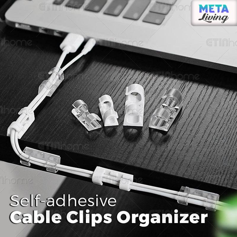 Klip Kabel Meja Cable Clips Adhesive Wire Organizer Home Office ...
